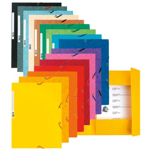 Dossiers A4 en carton à 3 rabats avec fermeture à élastique - Rentrée ...