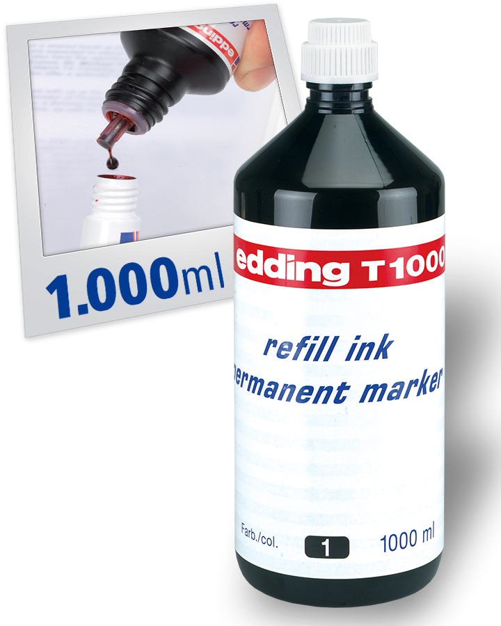 Encre de recharge Edding T-1000 pour marqueurs - Rentrée des classes